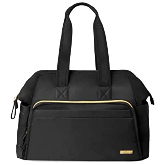 Skip Hop | Bags | Skip Hop Baby Bag Black Gold Mainframe Tote Crossbody ...